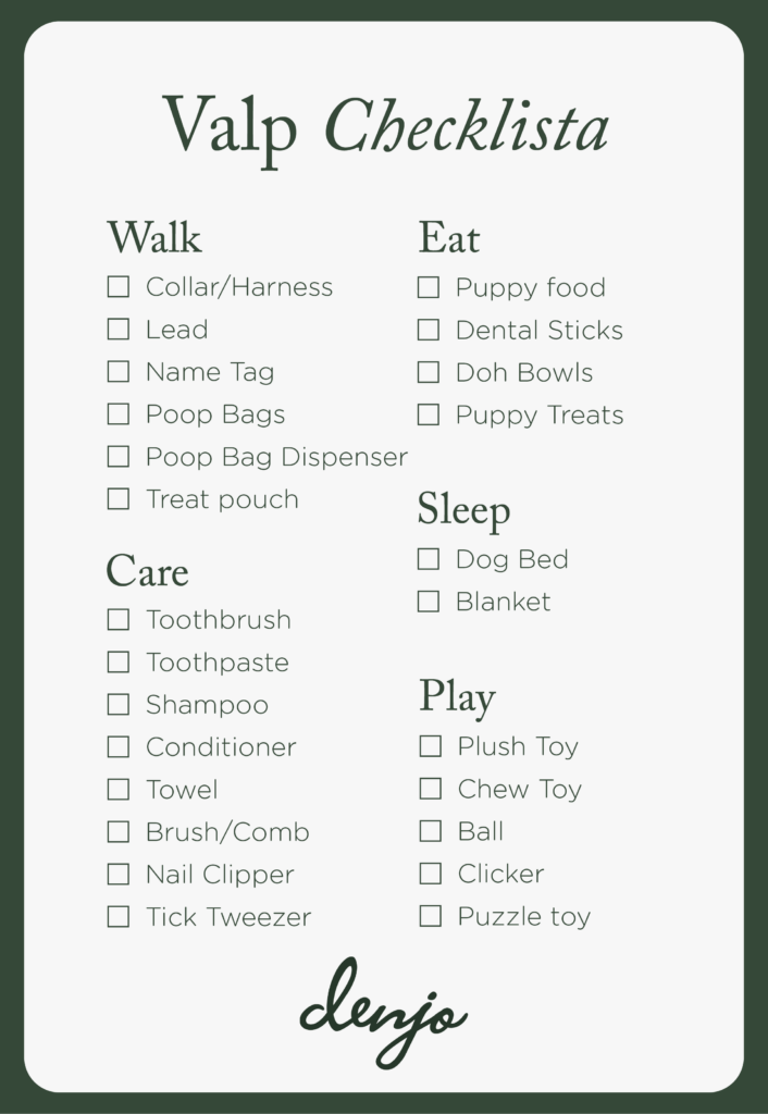 New Puppy Checklist – The Supplies You'll Need for Your New Pup - Denjo ...